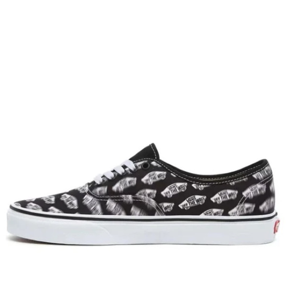 Vans Authentic Trippy Black And White Logo Sneakers - Gem